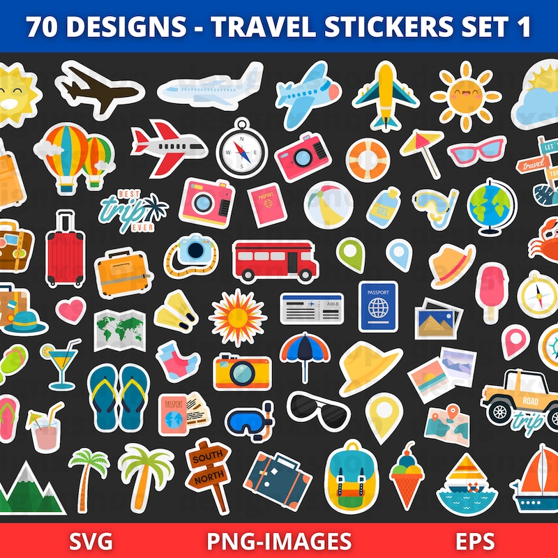 Travel Stickers - Etsy