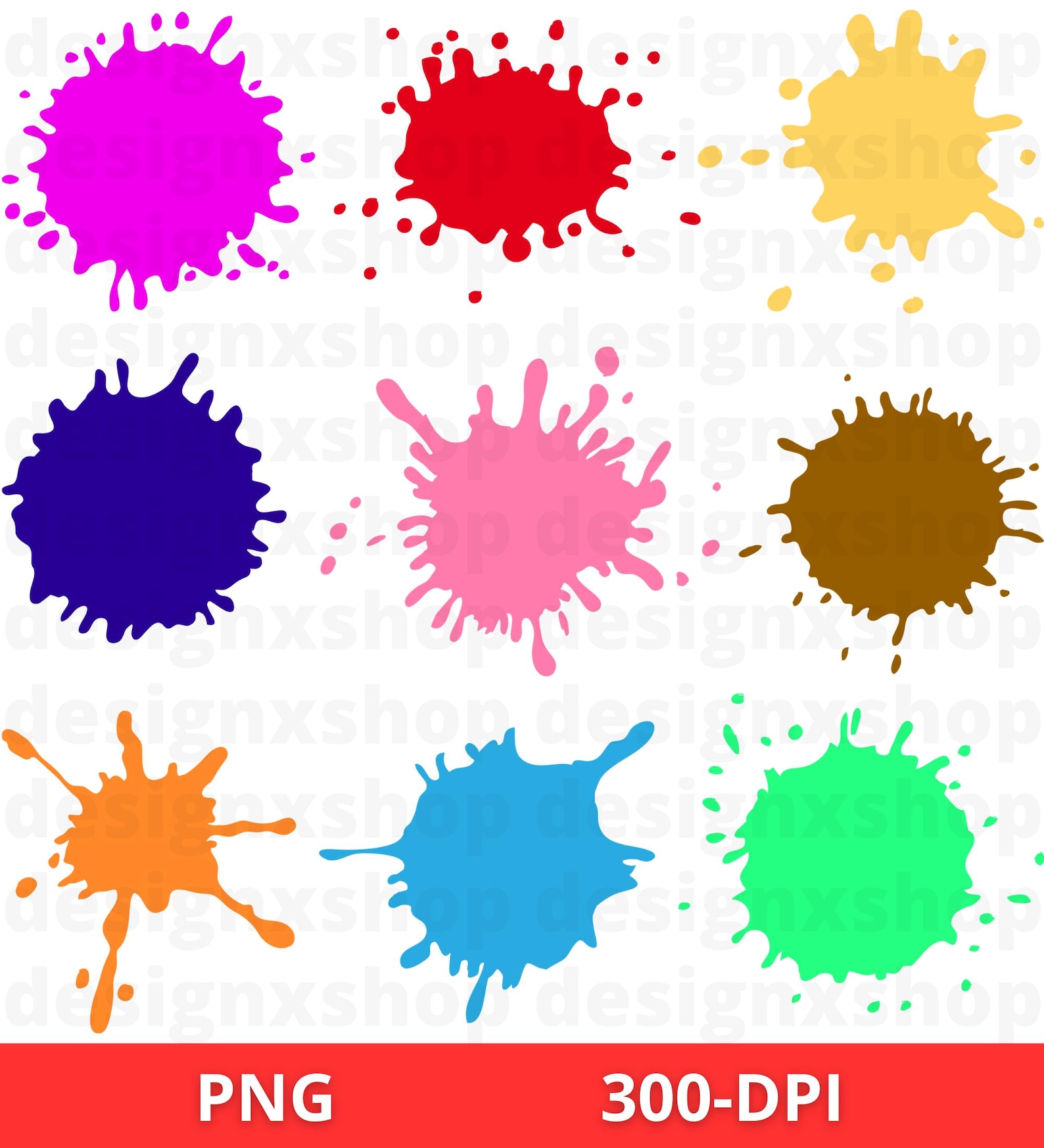 Paint Splatter SVG Bundle, Paint Splats Svg Files, Paint Svg, Ink ...