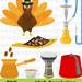 Turkey Clipart Travel Clipart Thanksgiving Clipart Autumn - Etsy