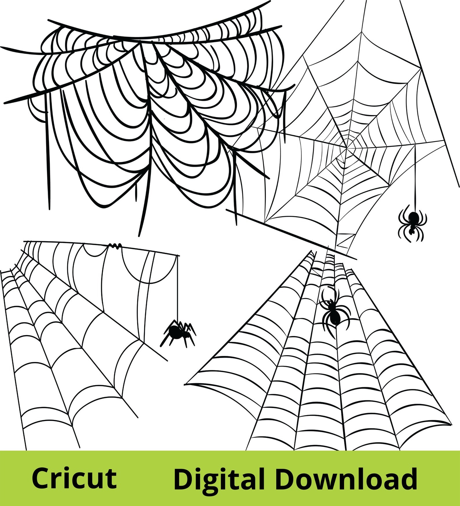Spider Web SVG Bundle Cobweb Svg Spider Svg Halloween Svg - Etsy
