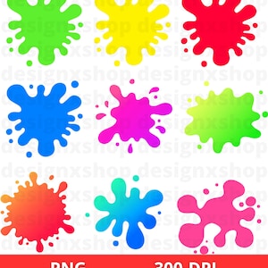 Paint Splatter SVG Bundle, Paint Splats Svg Files, Paint Svg, Ink ...