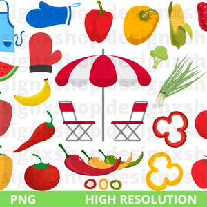 111 BBQ Clipart, Barbeque Clipart, Picnic Clipart, Backyard BBQ Clipart ...