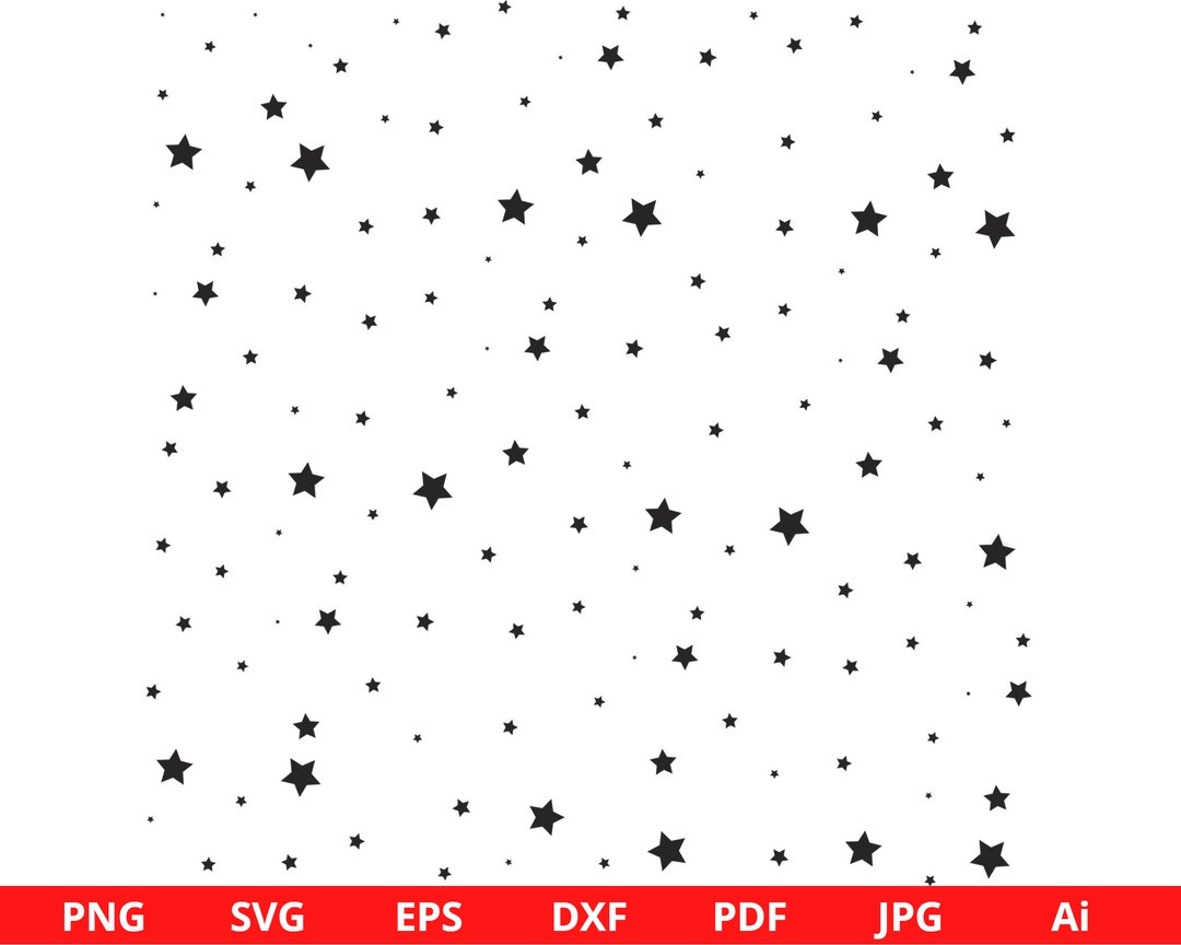 Star Pattern SVG: Sparkle Stars Template, Cricut Cut Files (digital ...