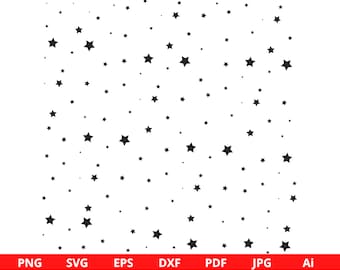 STARS Pattern SVG, STARS Pattern Cut Files for Cricut, Stars Template ...