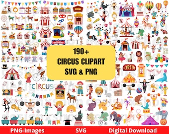 Circus Clipart, Circus Printable , Circus PNG and SVG, Carnival Clip ...