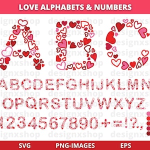 Valentine's Day Alphabet PNG, Valentine's Day Letters, Letters and ...
