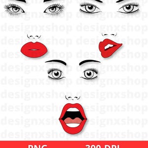 Woman Face SVG, Woman Svg, Woman Head Svg, Eyelashes Svg, Lips Svg ...