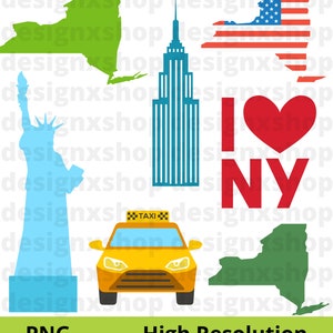 New York Clipart, USA Clipart, America Clipart, NYC Clipart, Manhattan ...