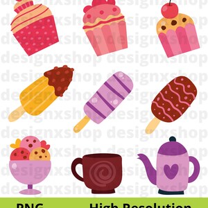 Sweets Clipart, Desserts Clipart, Sweet and Dessert Clipart, Candy ...