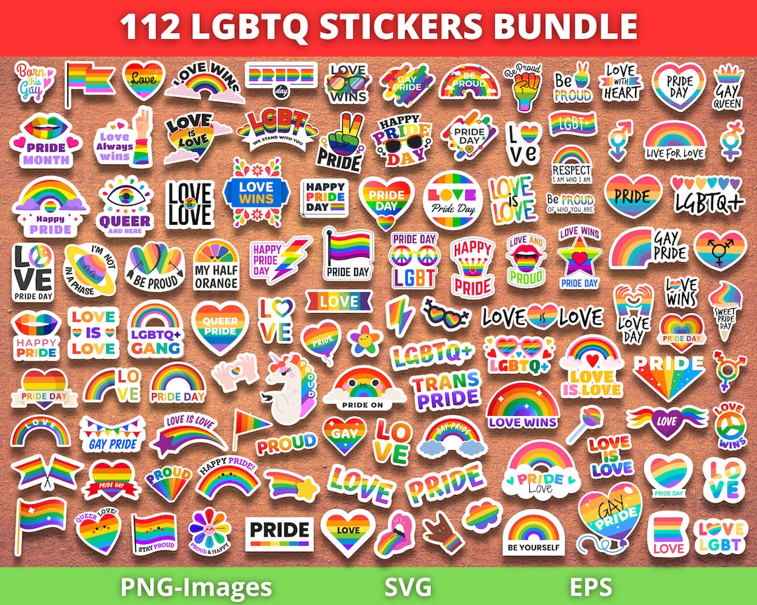 LGBTQ SVG Bundle, LGBT Stickers, Pride Svg, Gay Pride Svg, Lgbt Quotes ...