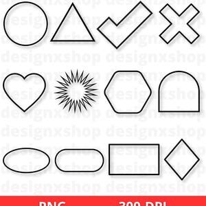Basic Shapes SVG Bundle, Geometric Shapes Svg, Name Frame Tags Svg ...
