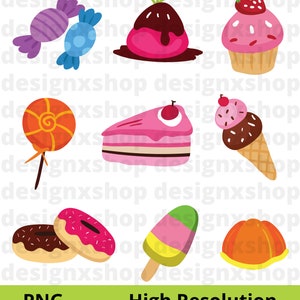Sweets Clipart, Desserts Clipart, Sweet and Dessert Clipart, Candy ...