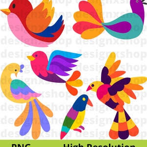Mexican Otomi Clipart, Otomi Clipart, Mexico Clipart, Colorful Mexican ...