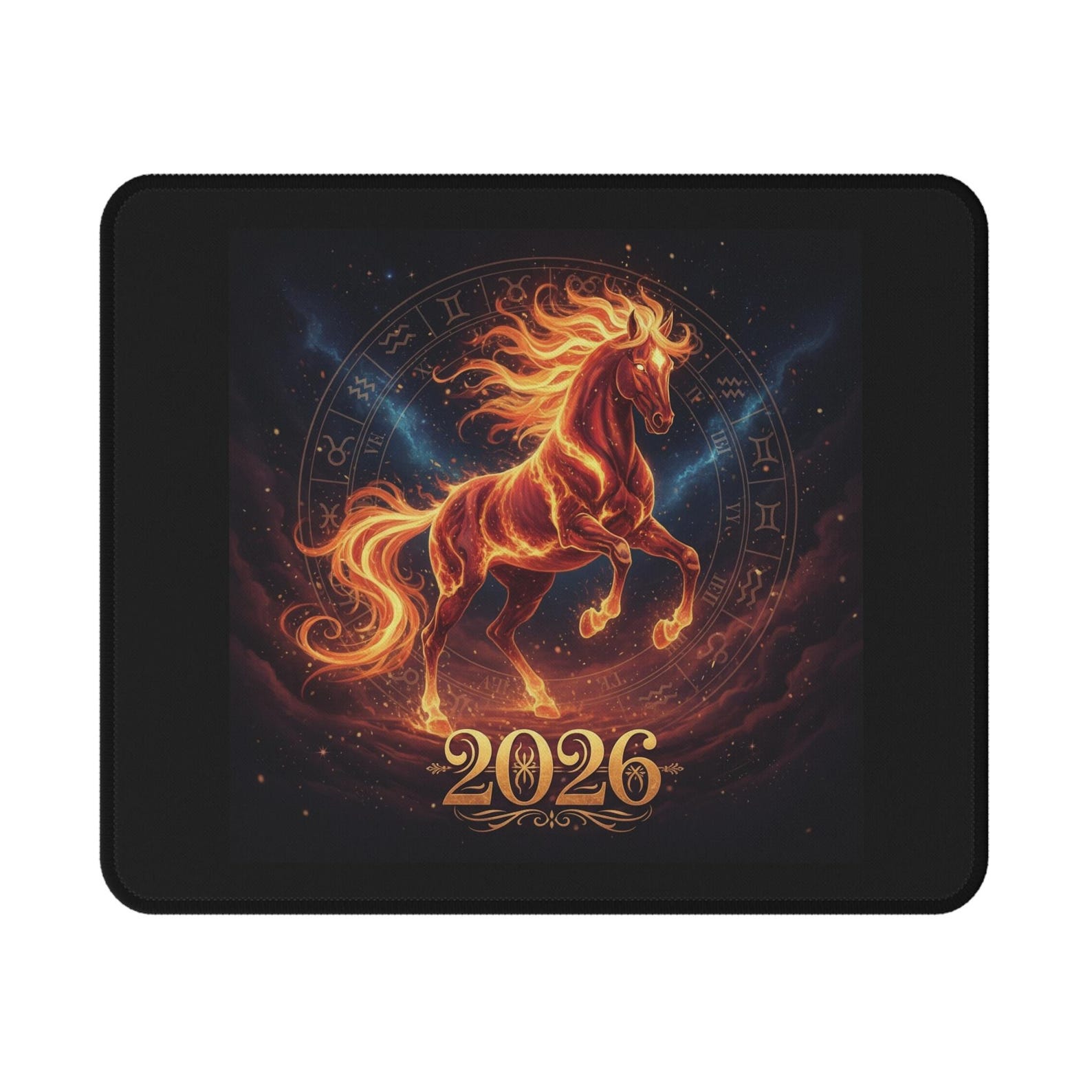 2026 Fire Horse Zodiac PNG | Year of the Horse Astrology Art | Flaming ...