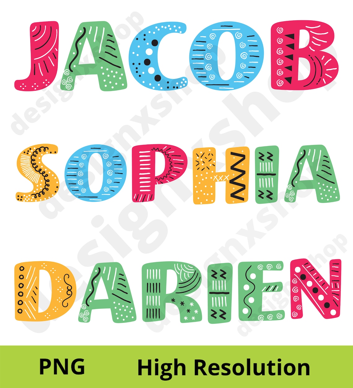 Alphabet Clipart Colorful Alphabet Colorful Capital Letters | Etsy