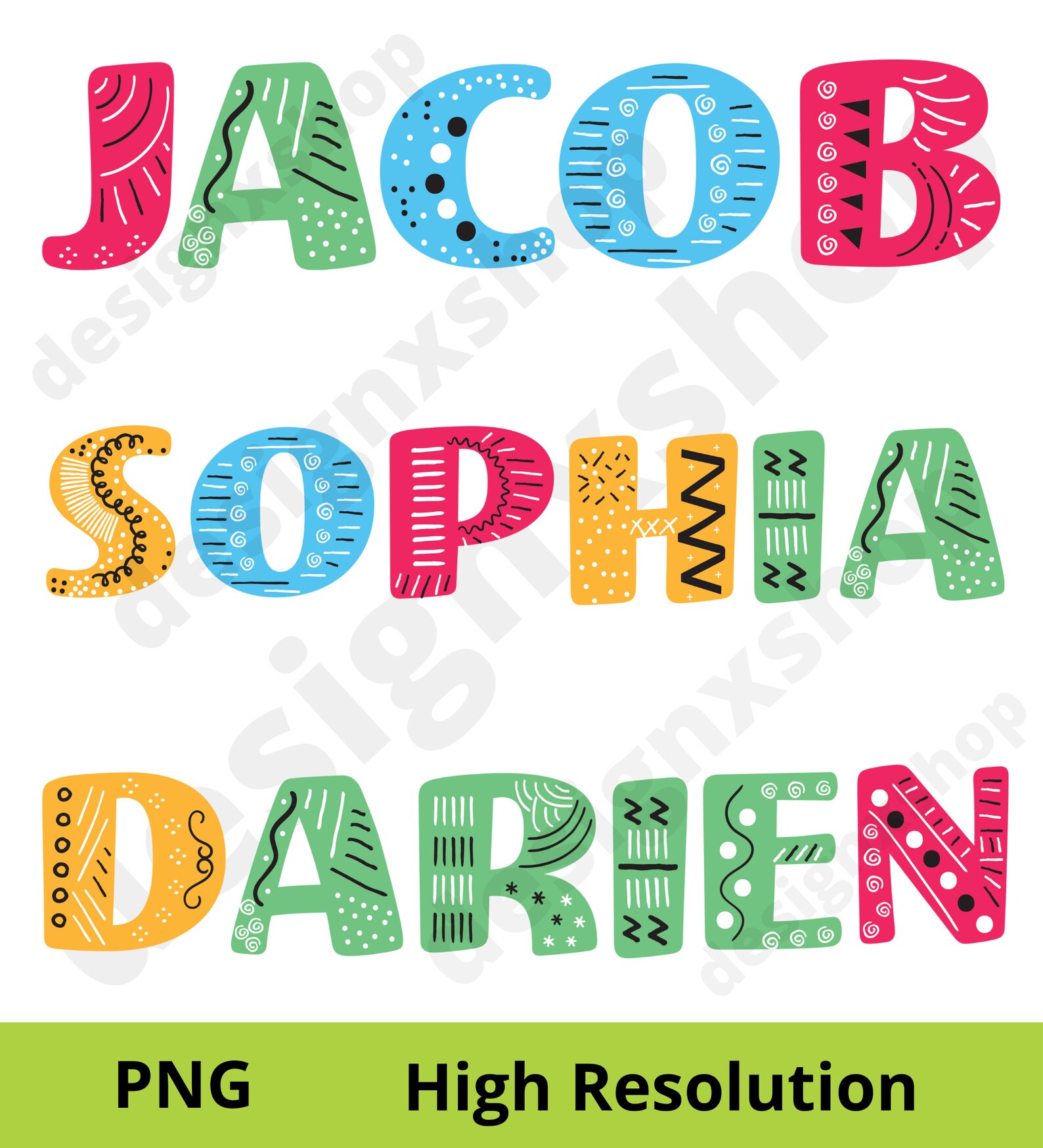 Alphabet Clipart, Colorful Alphabet, Colorful Capital Letters, ABC ...