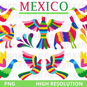 Mexican Otomi Clipart, Otomi Clipart, Mexico Clipart, Colorful Mexican ...