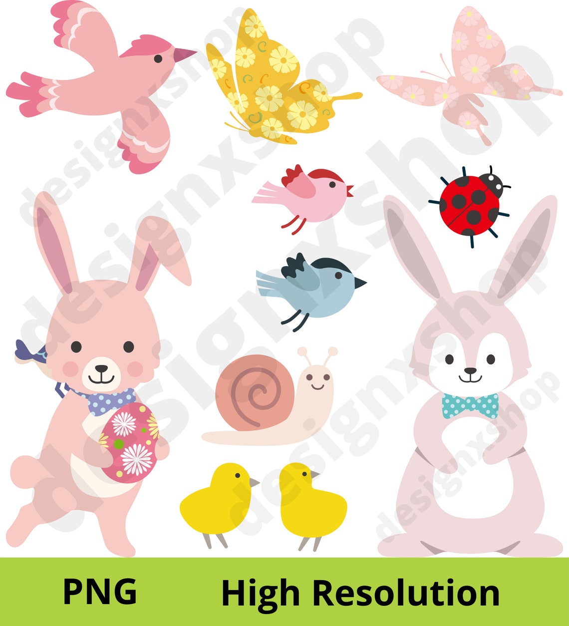 Spring Clipart Easter Clipart Flower Clipart Floral | Etsy