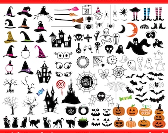HALLOWEEN SVG Bundle, Halloween Cut Files for Cricut, Halloween Clipart ...