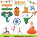 India Clipart, India Culture Clipart, Country Clipart, Travel Clipart ...