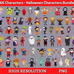 Halloween Kids Costume Clipart | Halloween Character Svg Bundle ...