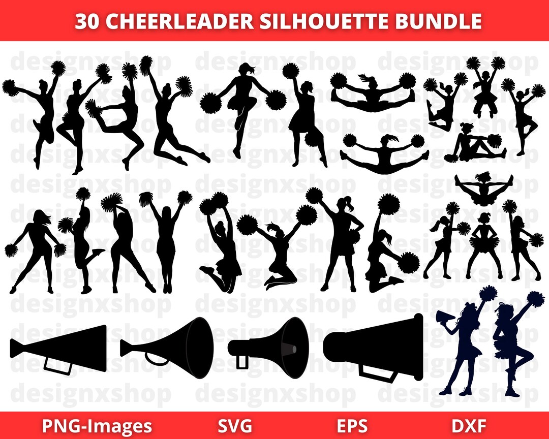Cheerleader SVG | Cheerleading SVG | Cheer Megaphone SVG | Cheerleader ...