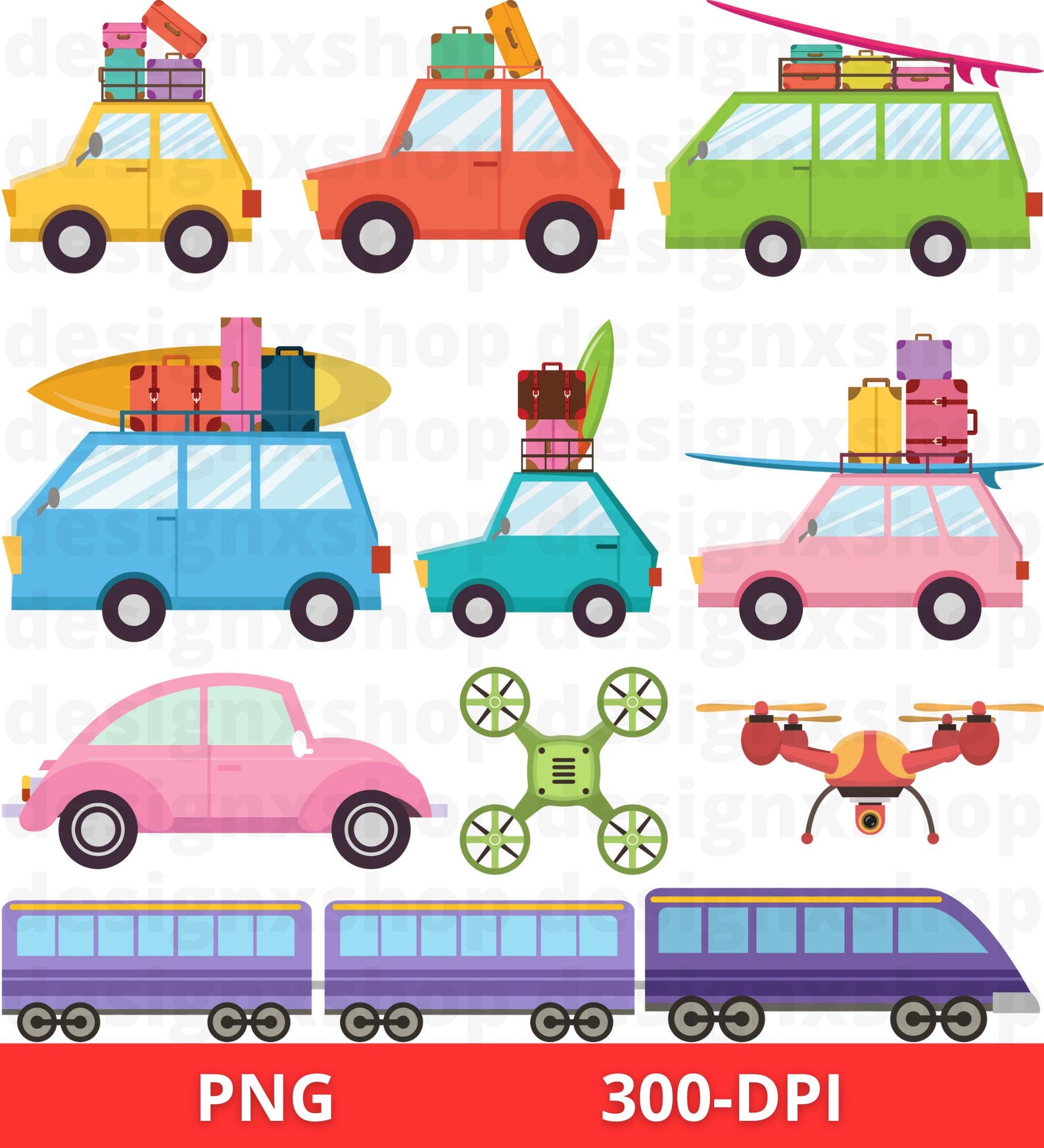 Transport Clipart, Vehicles Clipart, Kids Transportation Clipart, Cars ...