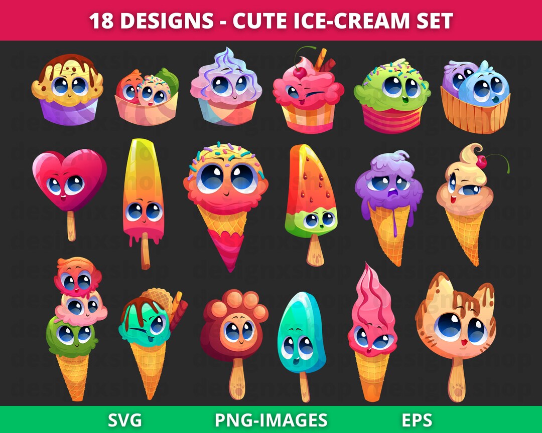 Ice Cream Clipart, Popsicle Clipart, Summer Clipart, Desert Clipart ...