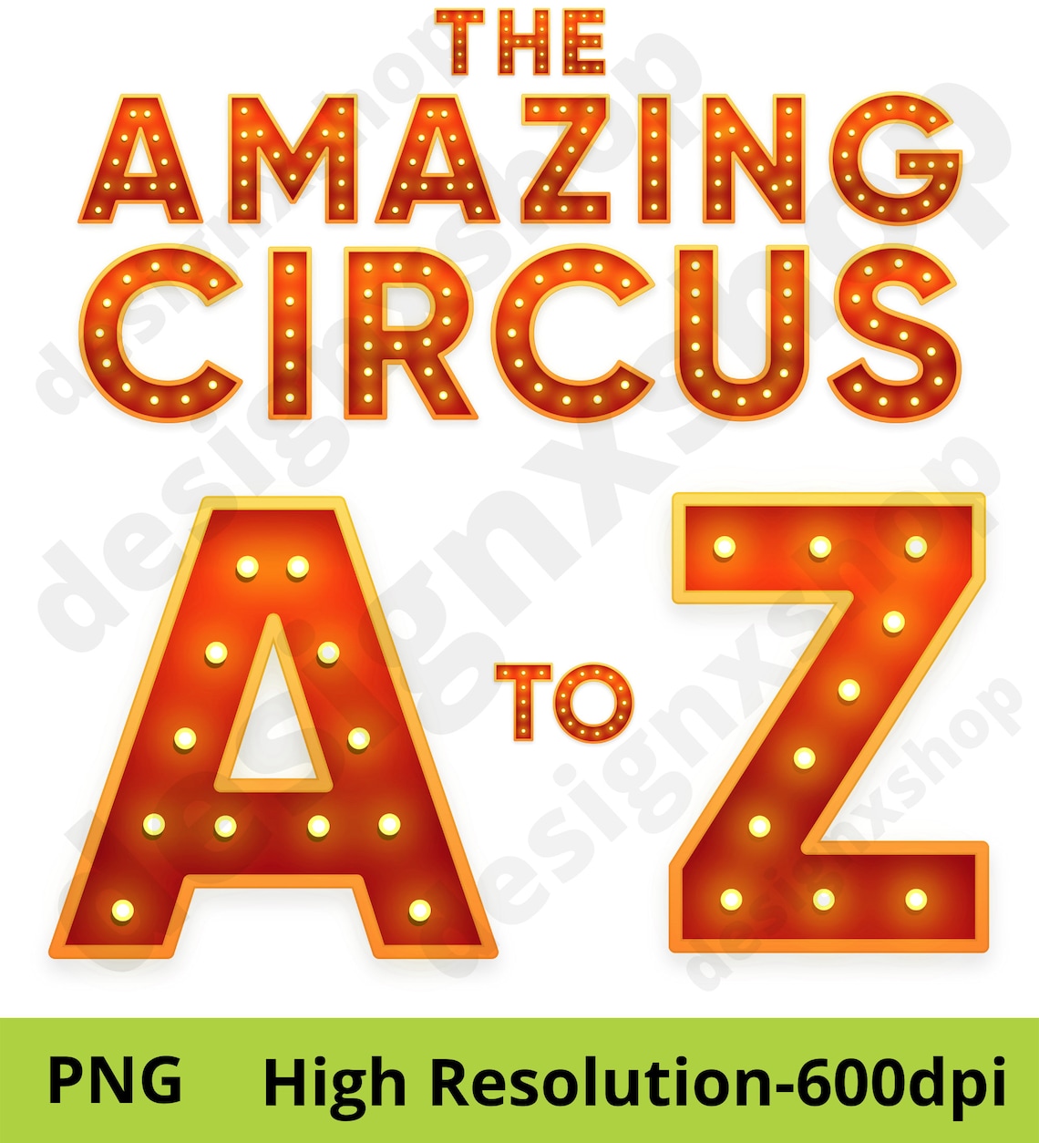 Circus Alphabet Clipart Alphabet Clipart Circus Letters - Etsy