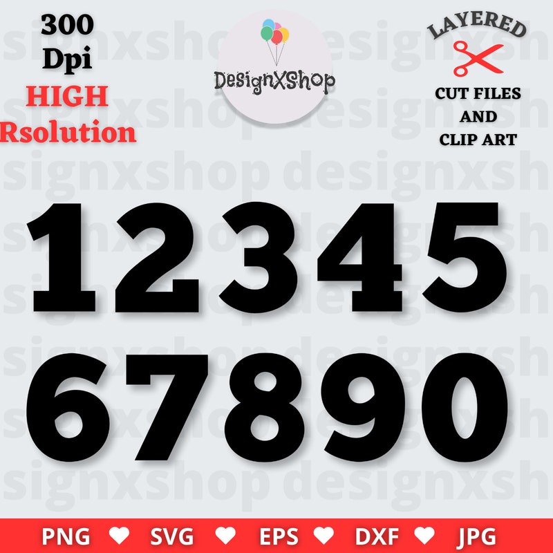 Number Clipart - Etsy