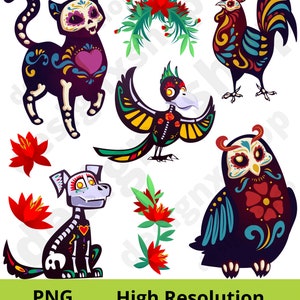 Day of the Dead Clipart, Dia De Los Muertos Clipart, Skull Clipart ...