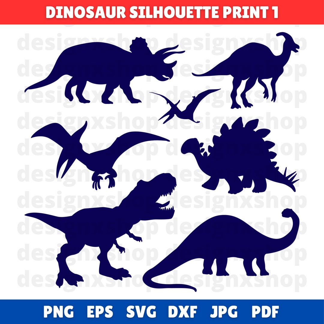 Dinosaur SVG, T-rex SVG File for Cricut, Dinosaur Silhouette, Dinosaurs ...