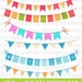 Bunting Banner Clipart, Garland Clipart, Party Flag Clipart, Bunting ...