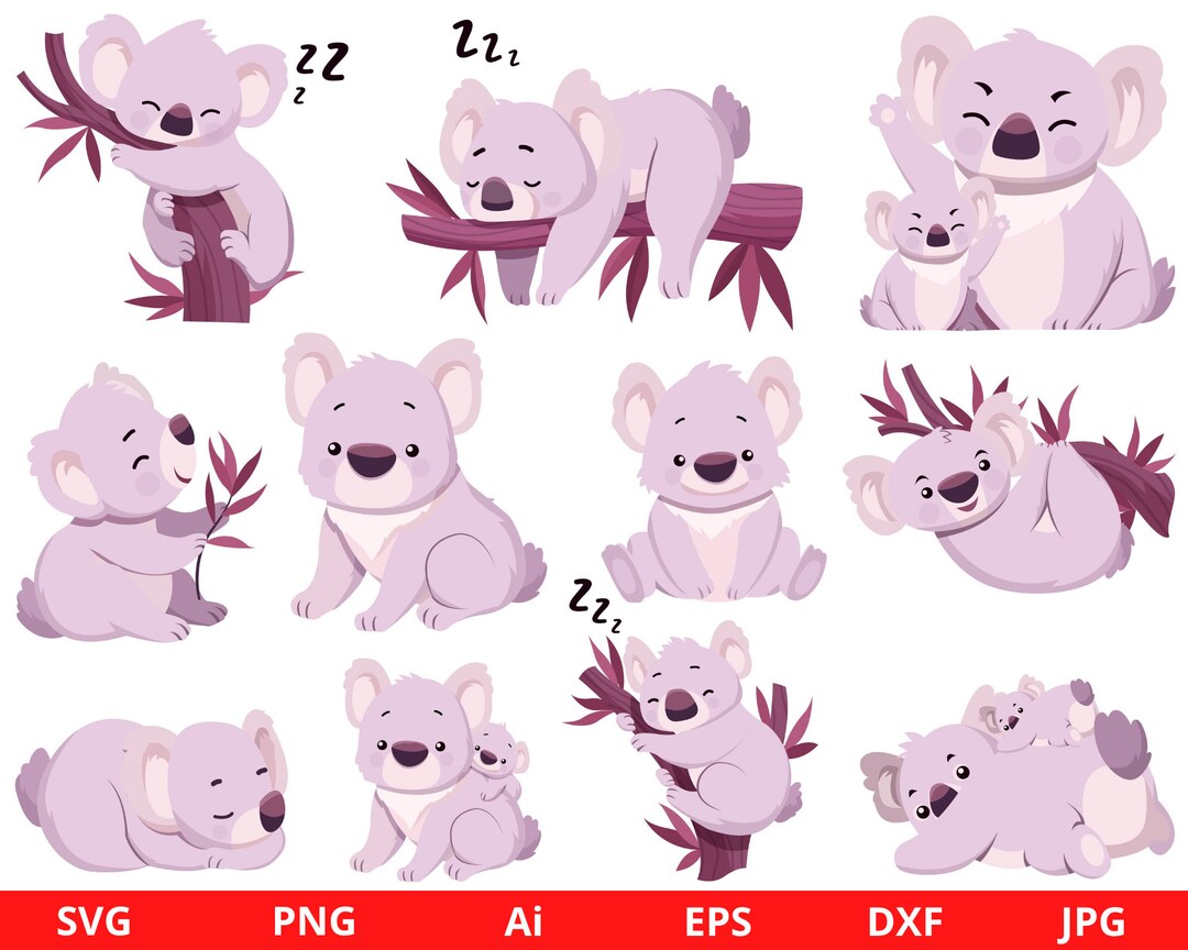 Cute Koala Clipart Koala Bear Clipart KOALA Clipart Animals - Etsy