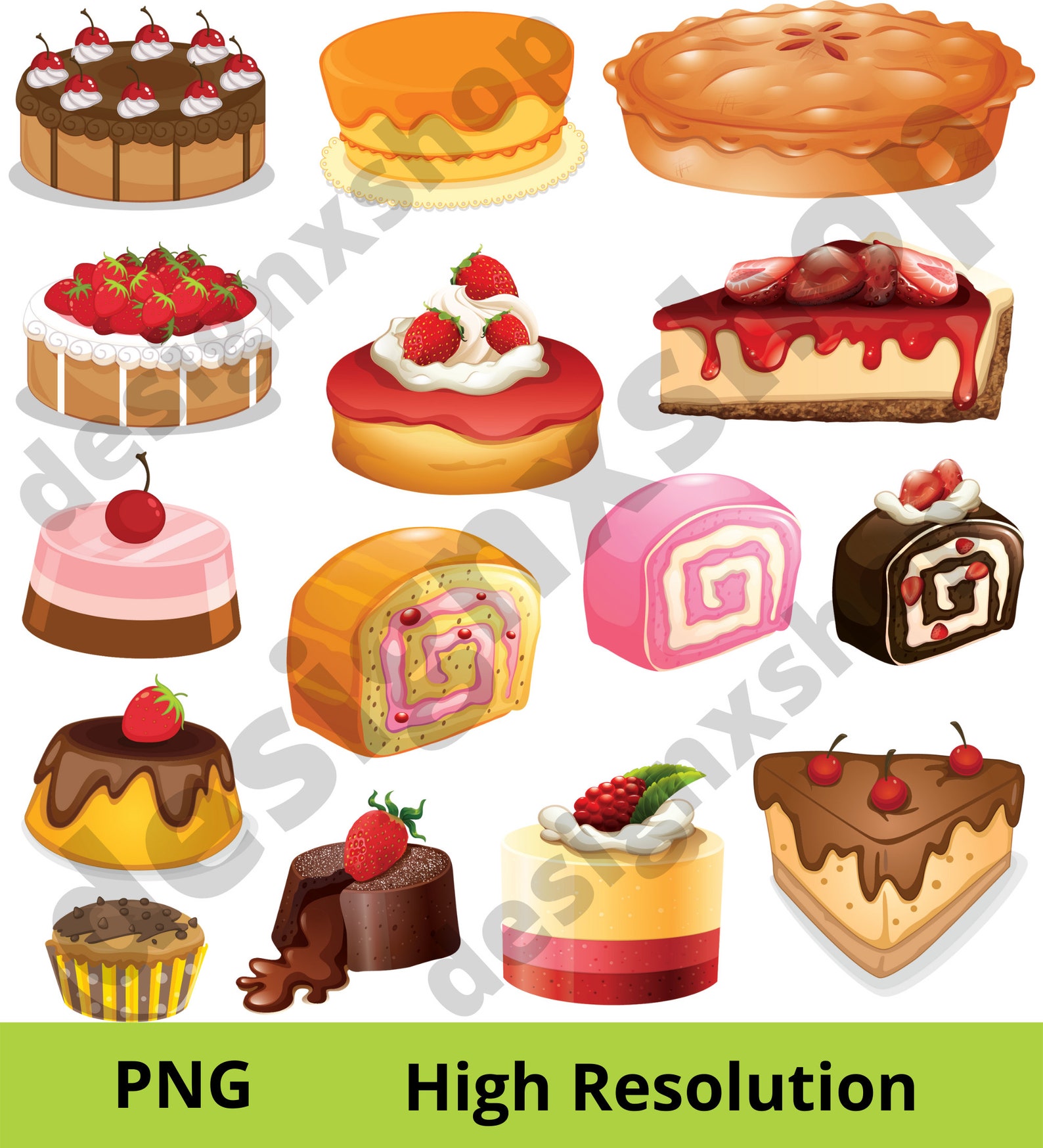 Food Clipart Candy Clipart Ice-cream Clipart Cake Clipart | Etsy