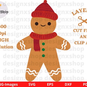 Christmas Gingerbread SVG, Gingerbread Man Svg, Gingerbread Cut Files ...