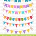 Bunting Banner Clipart, Garland Clipart, Party Flag Clipart, Bunting ...