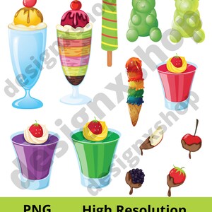 Food Clipart, Candy Clipart, Ice-cream Clipart, Cake Clipart, Cupcakes ...