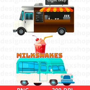 Food Truck Clipart, Food Trucks, Donut, Burger, Ice Cream, Hotdog ...