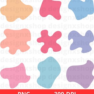 Abstract Shapes SVG Bundle, Shapes Clipart, Shape Background, Splatter ...