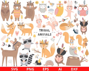 Animals Tribal Animals Bear Woodland Indian Clipart and More!300 DPI ...