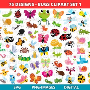 Bugs SVG Mega Bundle, Bugs Clipart, Bugs Svg Bundle, Insects Clipart ...