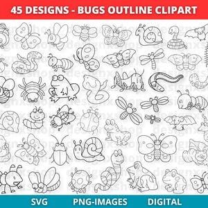 Bugs SVG Mega Bundle, Bugs Clipart, Bugs Svg Bundle, Insects Clipart ...
