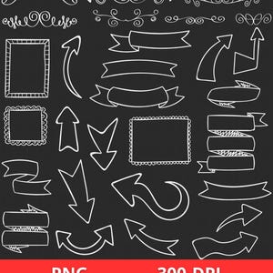 Chalkboard Clipart, Chalkboard Svg, Chalk Clipart, Chalkboard Doodles ...