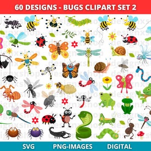 Bugs SVG Mega Bundle, Bugs Clipart, Bugs Svg Bundle, Insects Clipart ...