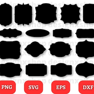 Basic Shape SVG Bundle, Frames Svg - Tags Svg - Label Svg - Banner Svg ...