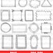 Digital Frames Clipart, Doodle Frames Clipart, Hand Drawn Frames ...