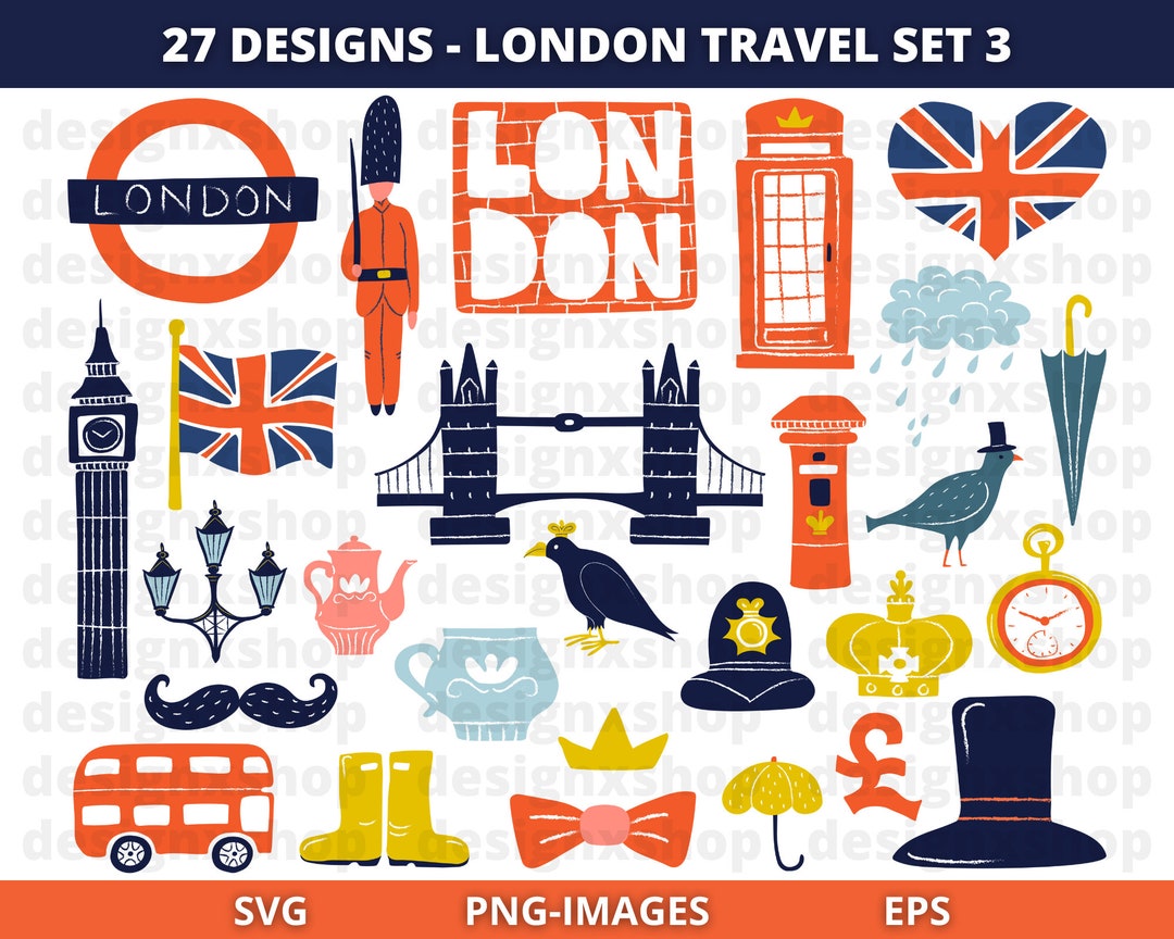London Clipart, England Clipart, British Clipart, Travel Clipart ...