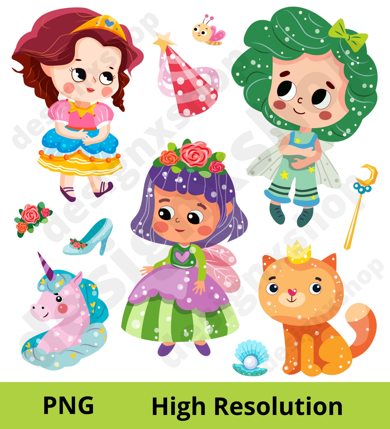 Princess Clipart Cute Princess PNG Cute Little Princess - Etsy