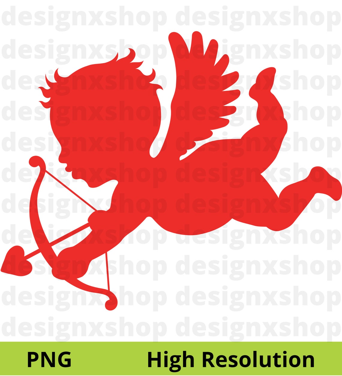 Cupid SVG: Valentine's Day Clipart, Angel Silhouette (digital Download ...
